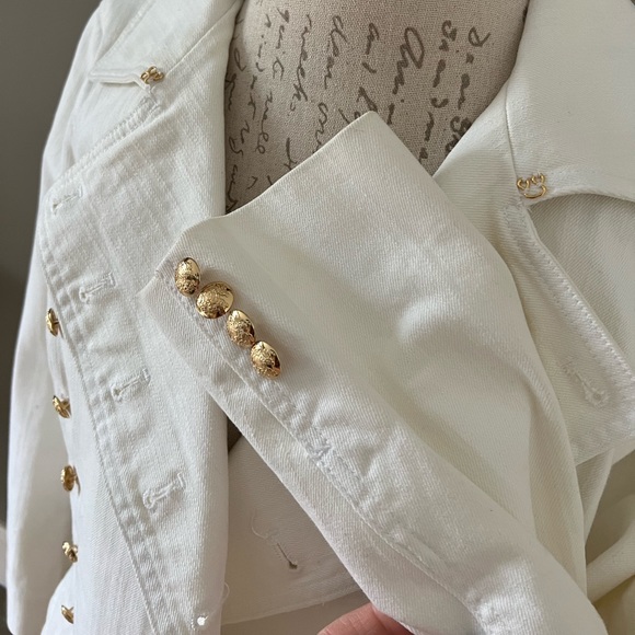 Ralph Lauren | Jackets & Coats | Ralph Lauren White Denim Jacket With ...